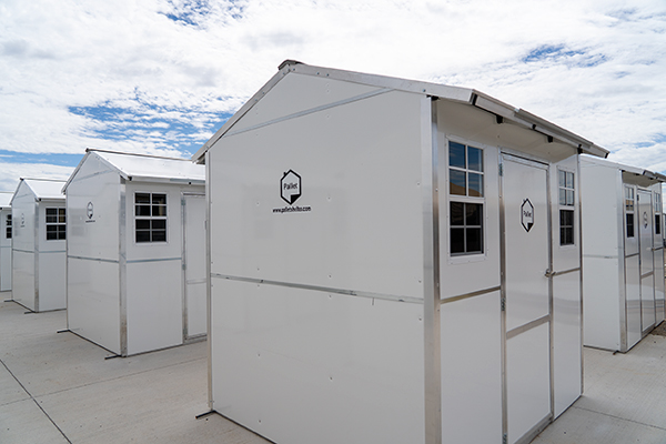 Aurora installs 30 new Pallet shelters for homeless campers hit by ...